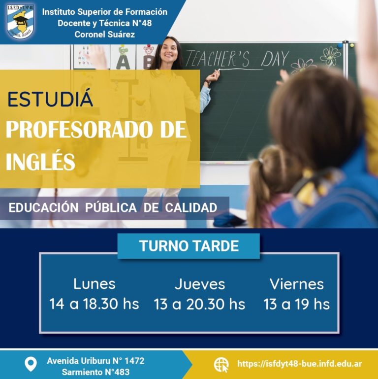 Profesorado En Inglés Instituto Superior De Formación Docente Y